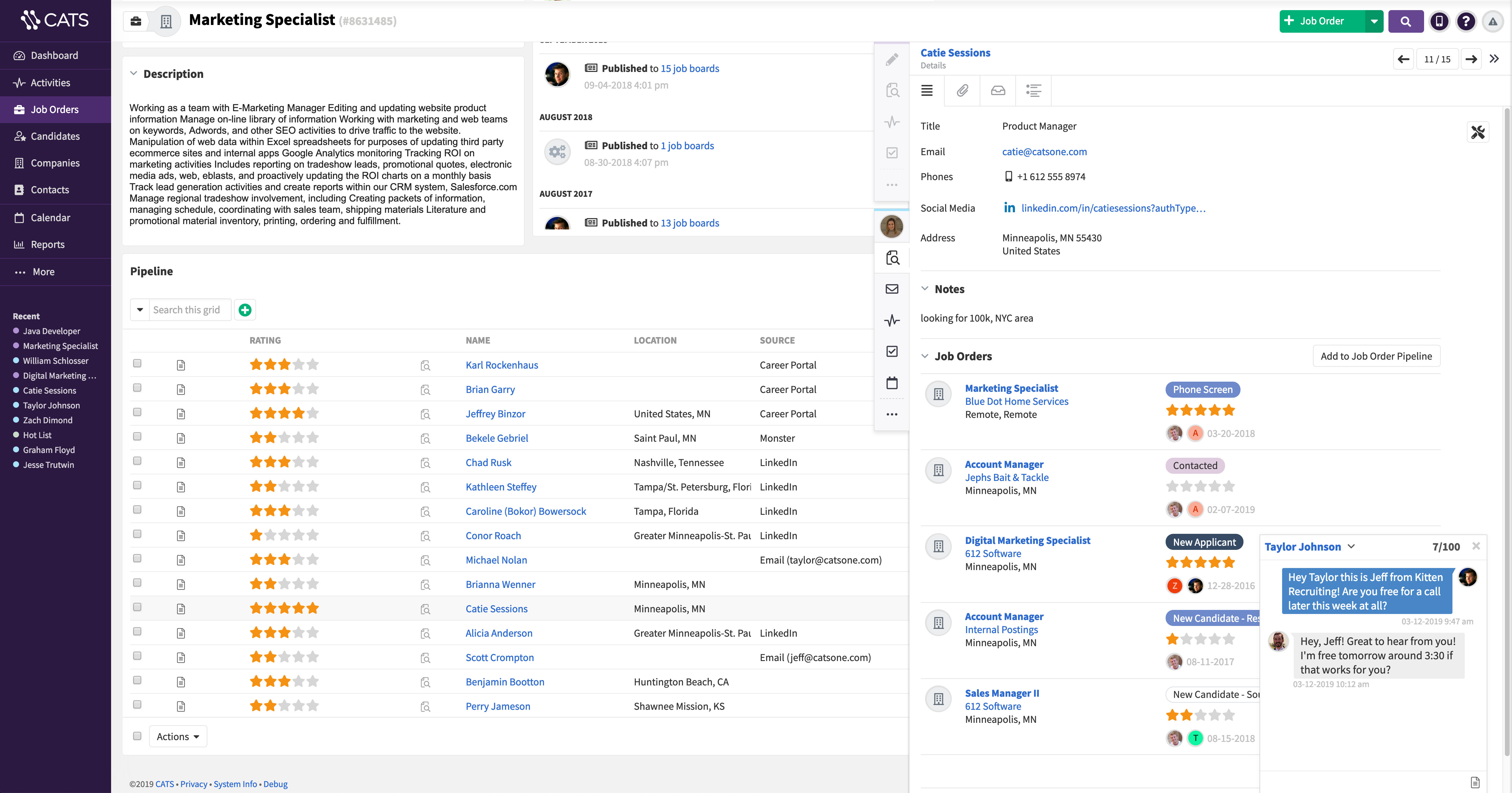 CATS Applicant Tracking System - Rectools.io