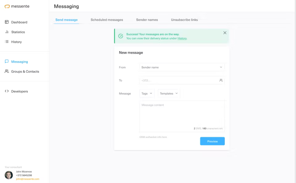 Messente - Rectools.io