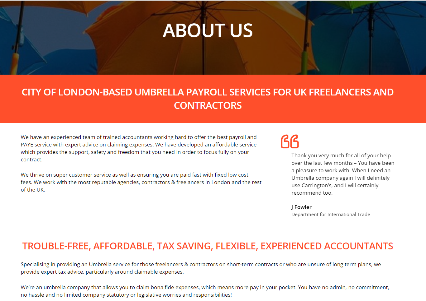 Carrington Umbrella - Rectools.io