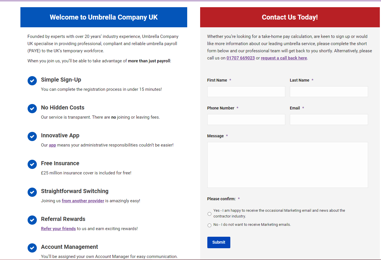 Umbrella Company UK - Rectools.io